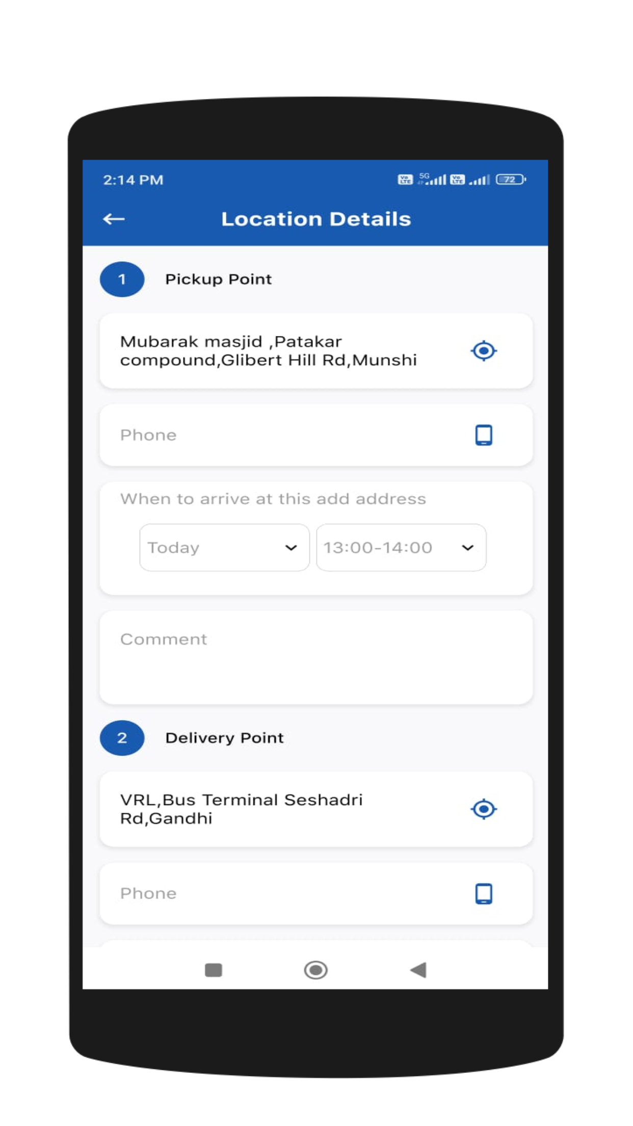 On Demand Local Delivery System - Saaztro
